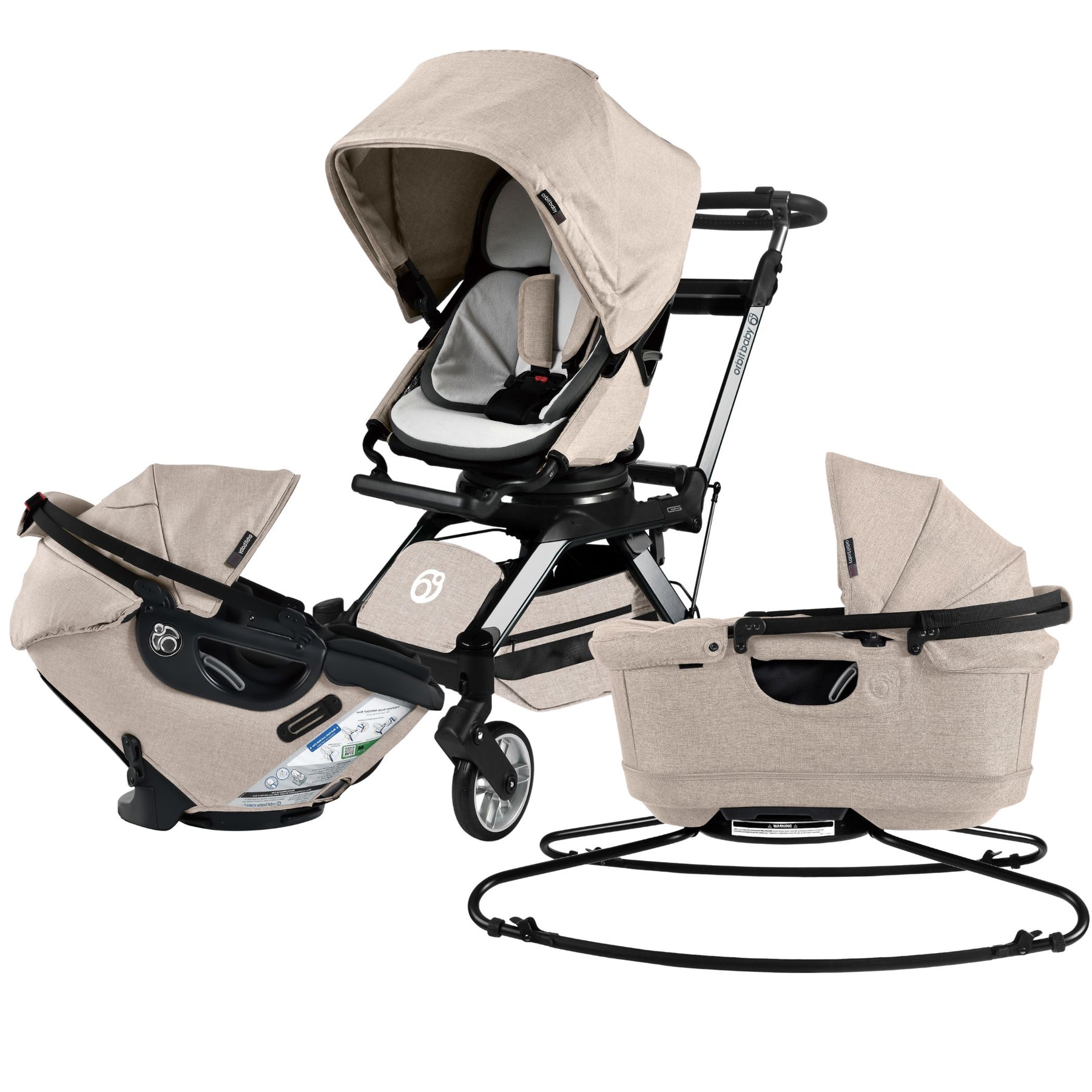 Orbit Baby Stroll, Sleep, & Ride Travel System - Stroller, Car Seat ...