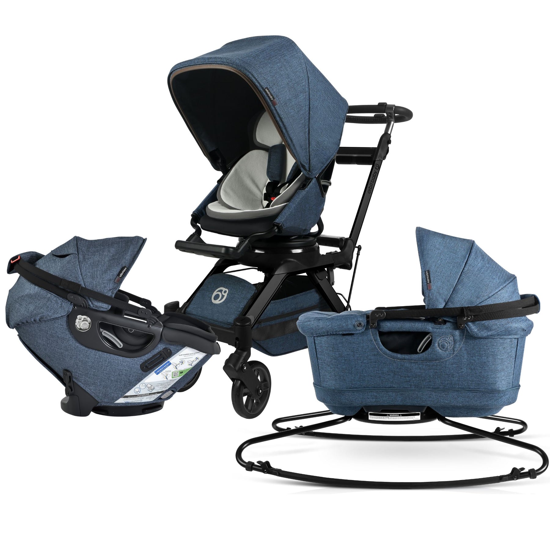 Orbit Baby Stroll, Sleep, & Ride Travel System - Stroller, Car Seat ...