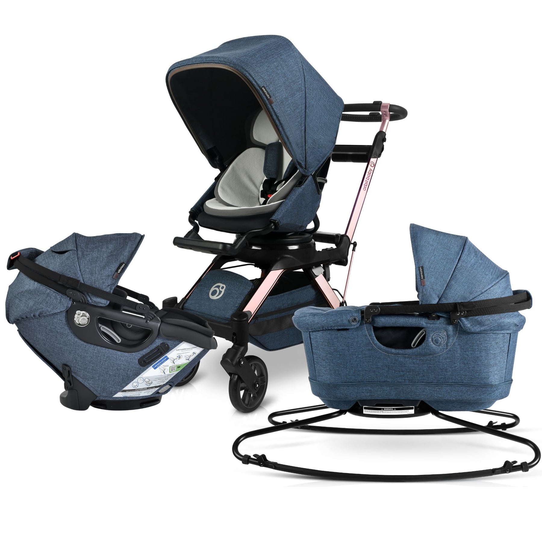 Orbit Baby Stroll, Sleep, & Ride Travel System - Stroller, Car Seat ...